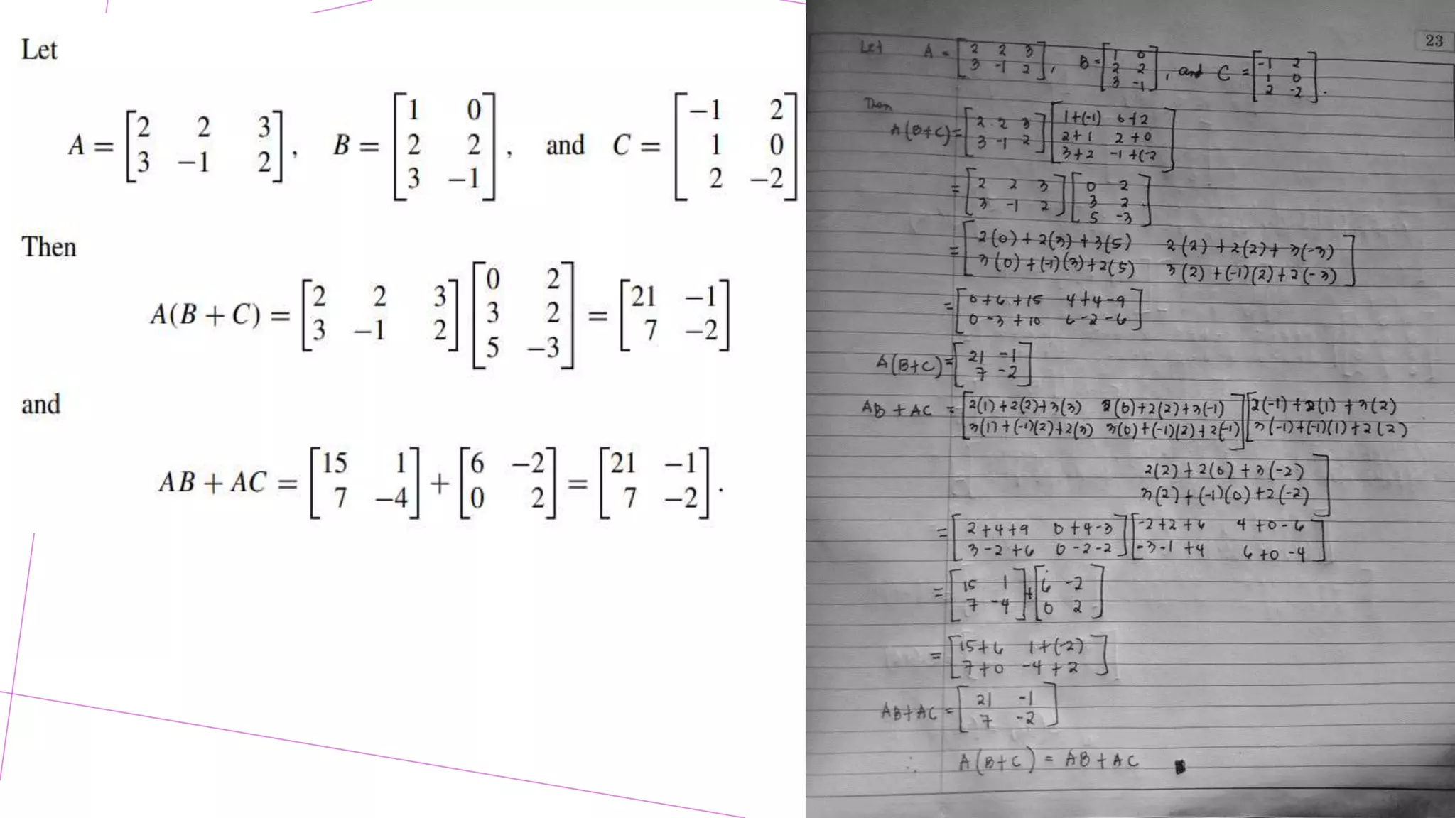 Algebraic Properties of Matrix Operations | PPTX | Programming ...