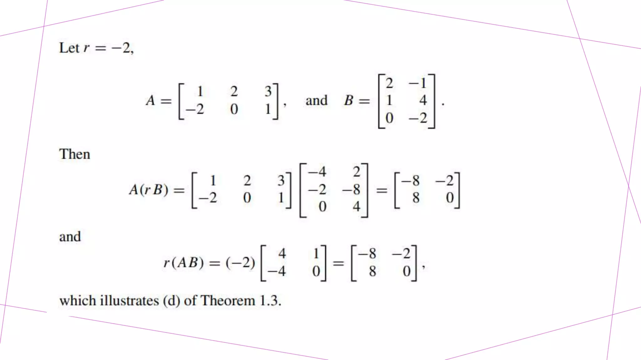 Algebraic Properties of Matrix Operations | PPTX