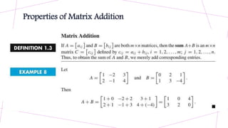 Algebraic Properties of Matrix Operations | PPTX