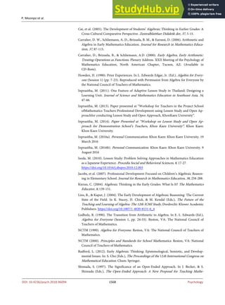 Algebraic Reasoning In Early Grade Promoting Through Lesson Study And ...