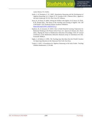 Algebraic Reasoning In Early Grade Promoting Through Lesson Study And ...