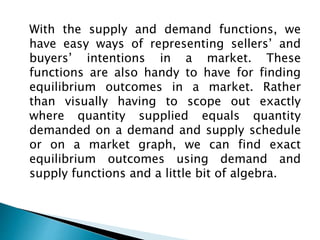 Algebraic representation of demand and supply | PPTX