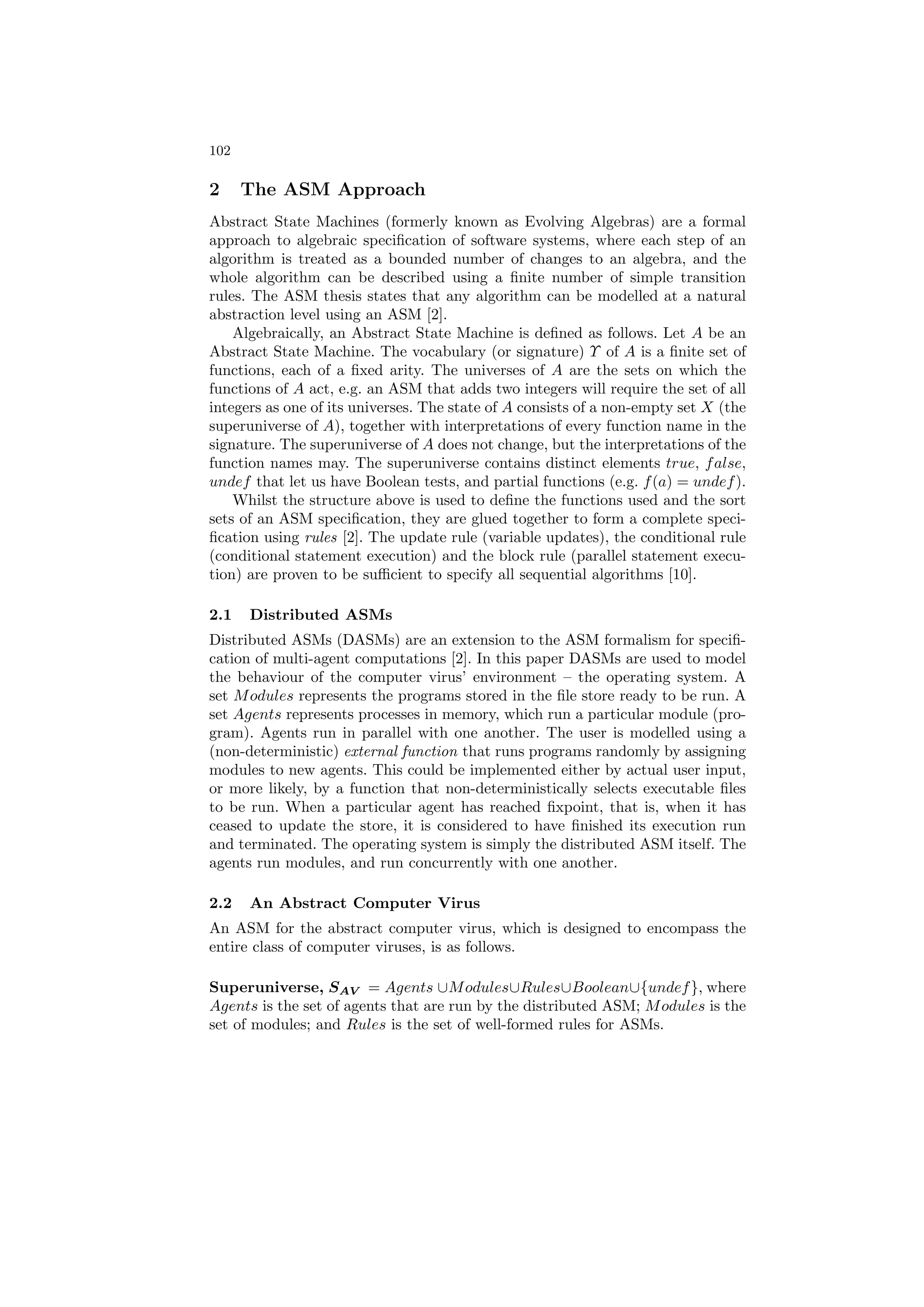 Algebraic Specification Of Computer Viruses And Their Environments