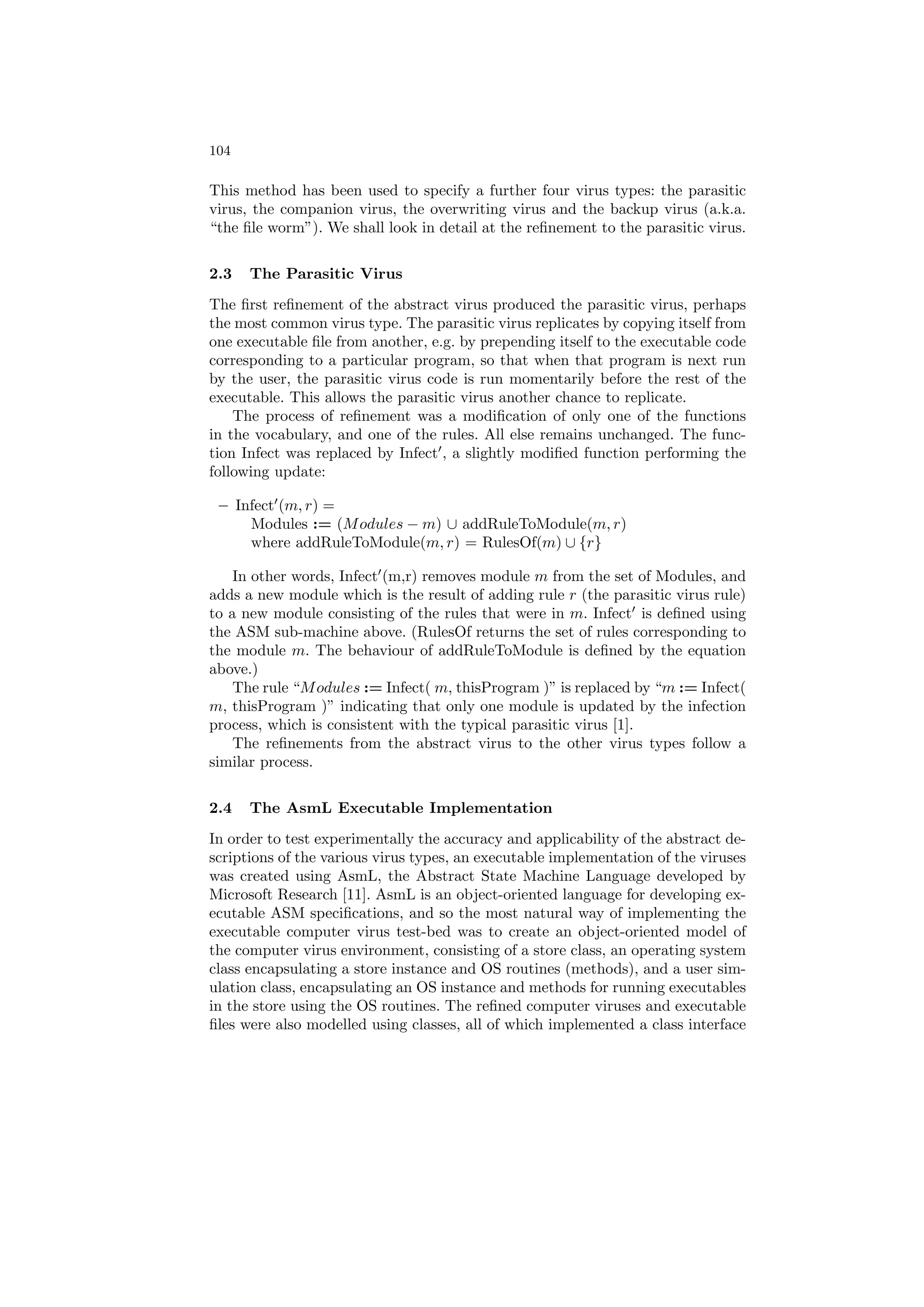 Algebraic Specification Of Computer Viruses And Their Environments