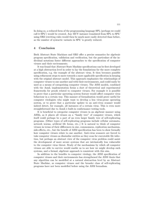 Algebraic Specification Of Computer Viruses And Their Environments Pdf