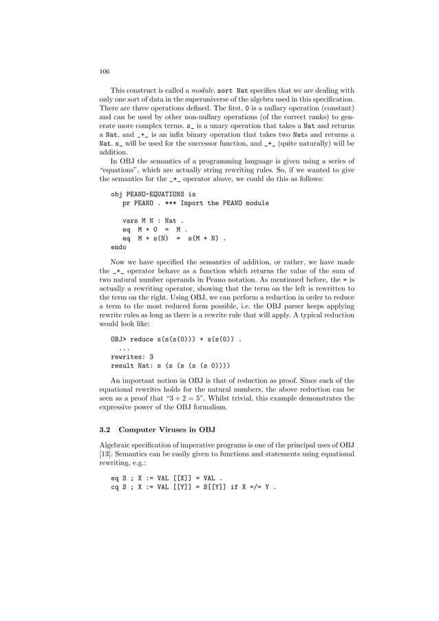 Algebraic specification of computer viruses and their environments | PDF