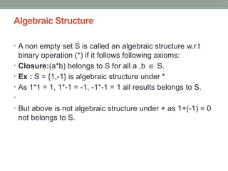 Algebraic Structure.pptx algebra structure | PPTX