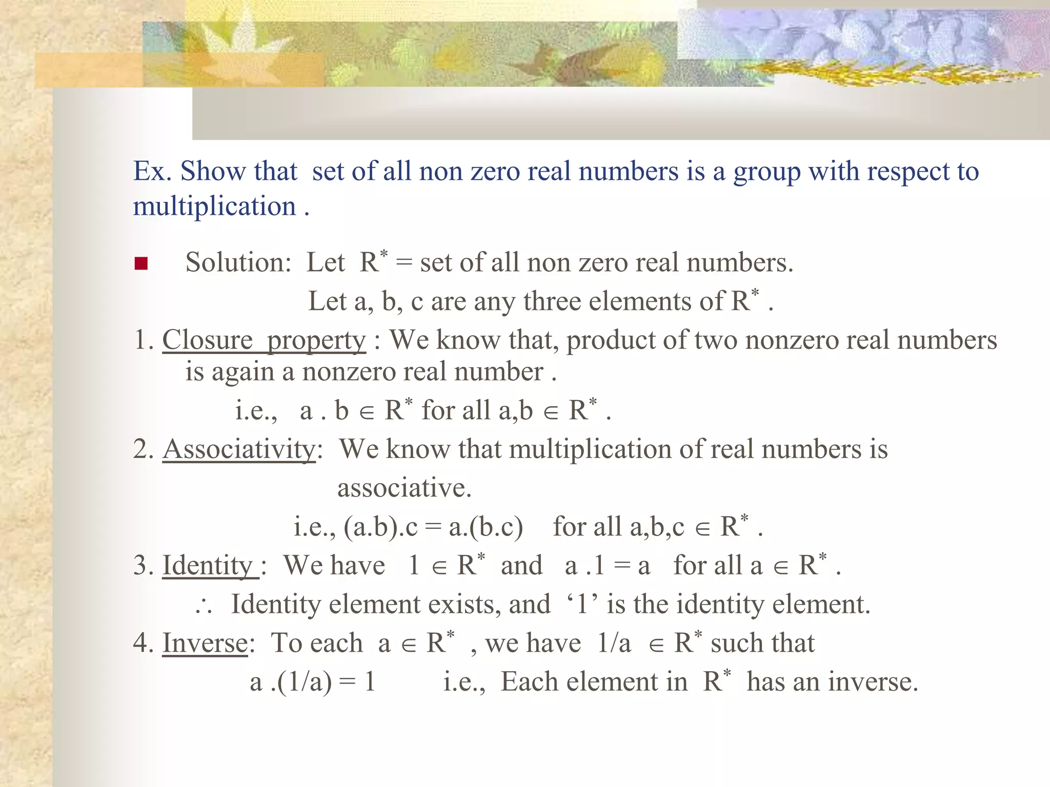 Algebraic structures | PPT