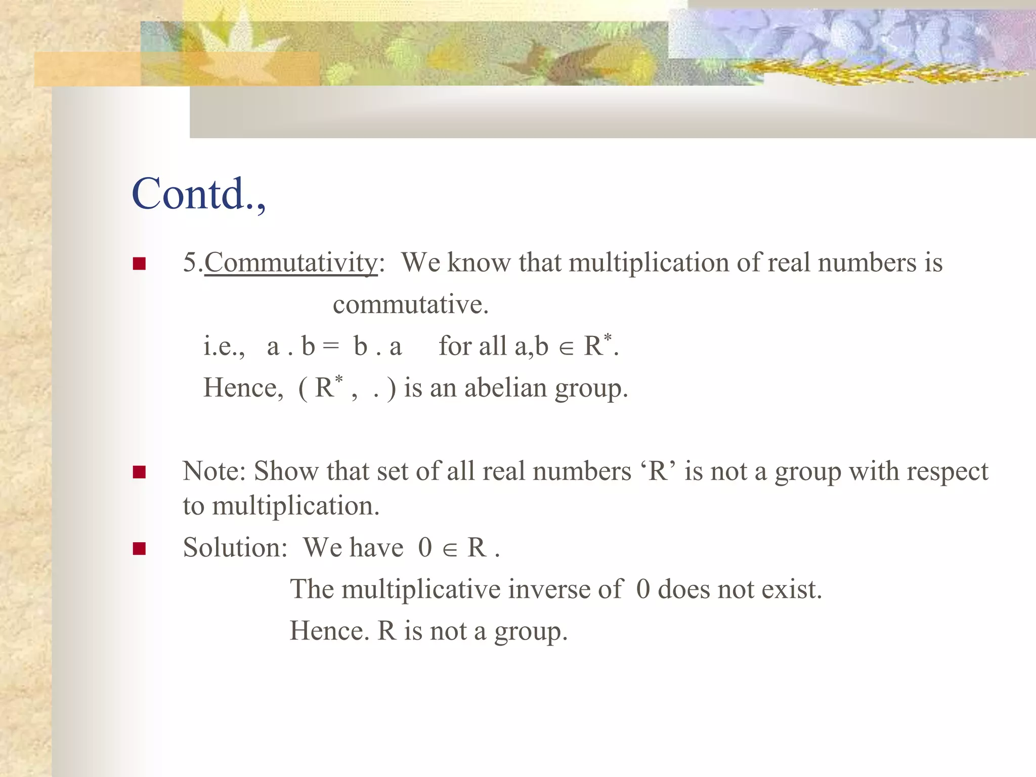 Algebraic structures | PPT
