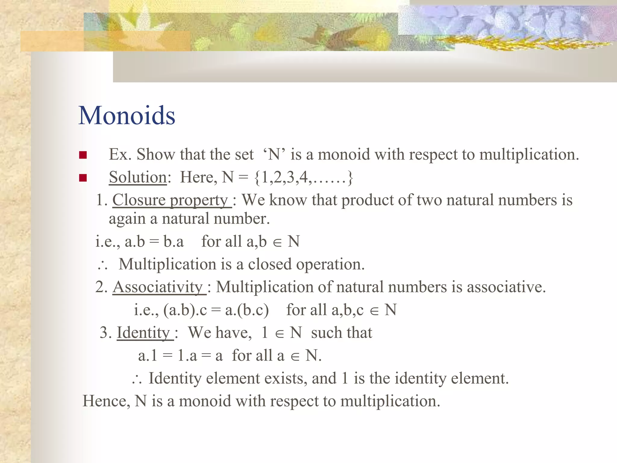 Algebraic structures | PPT