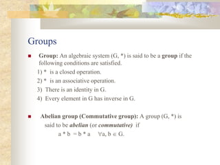 Algebraic structures | PPT