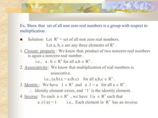 Algebraic structures | PPT