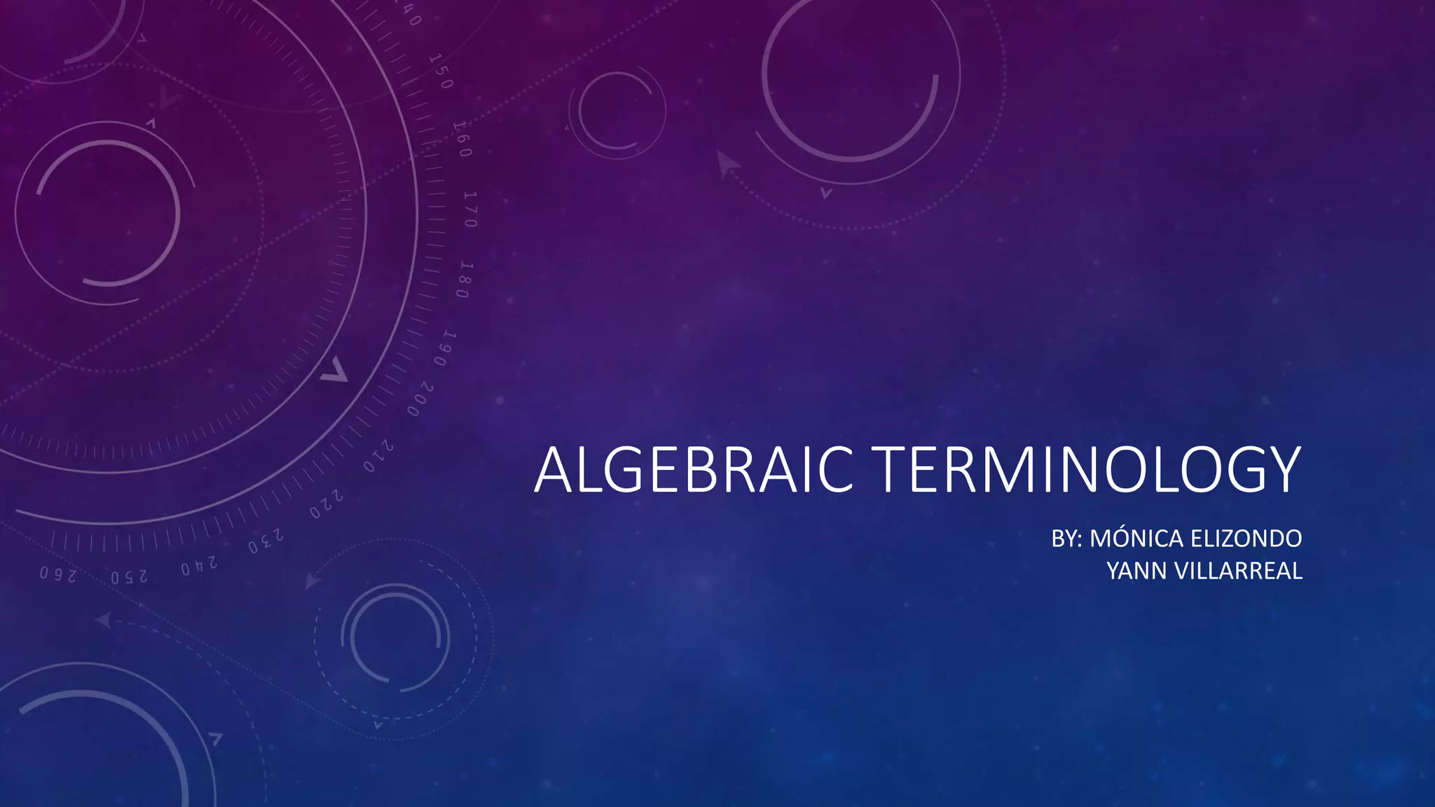 Algebraic terminology | PPTX