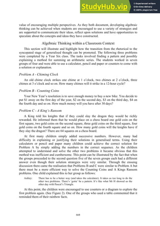 Algebraic Thinking A Problem Solving Approach | PDF | Educational ...