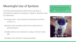 Algebraic thinking: generalizations, patterns and functions | PPTX