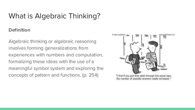 Algebraic Thinking Generalizations Patterns And Functions