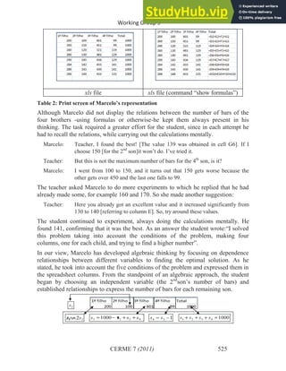 Algebraic Thinking Of Grade 8 Students In Solving Word Problems With A ...