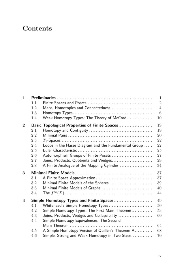 Algebraic topology of finite topological spaces and applications | PDF | Maps & Navigation