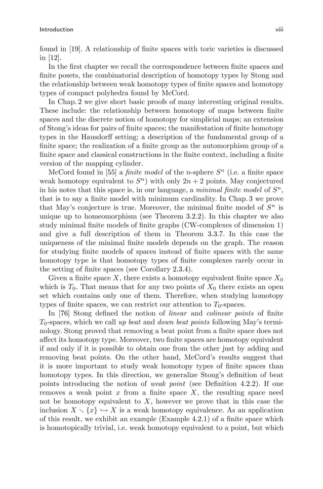 Algebraic topology of finite topological spaces and applications | PDF | Maps & Navigation