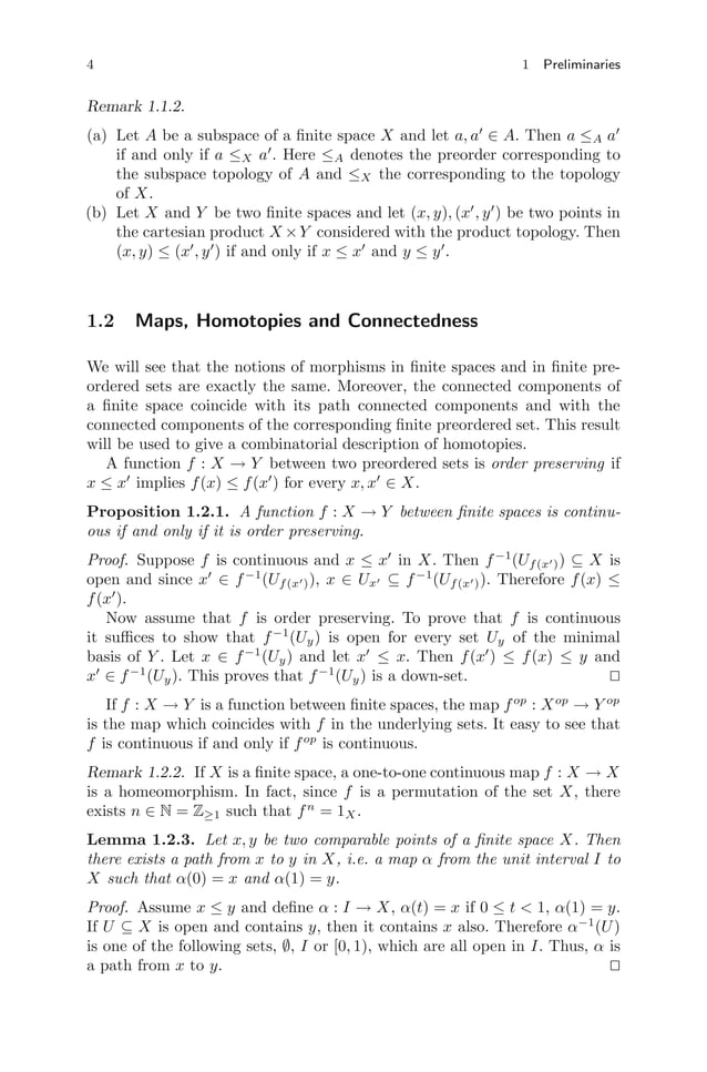 Algebraic topology of finite topological spaces and applications | PDF | Maps & Navigation