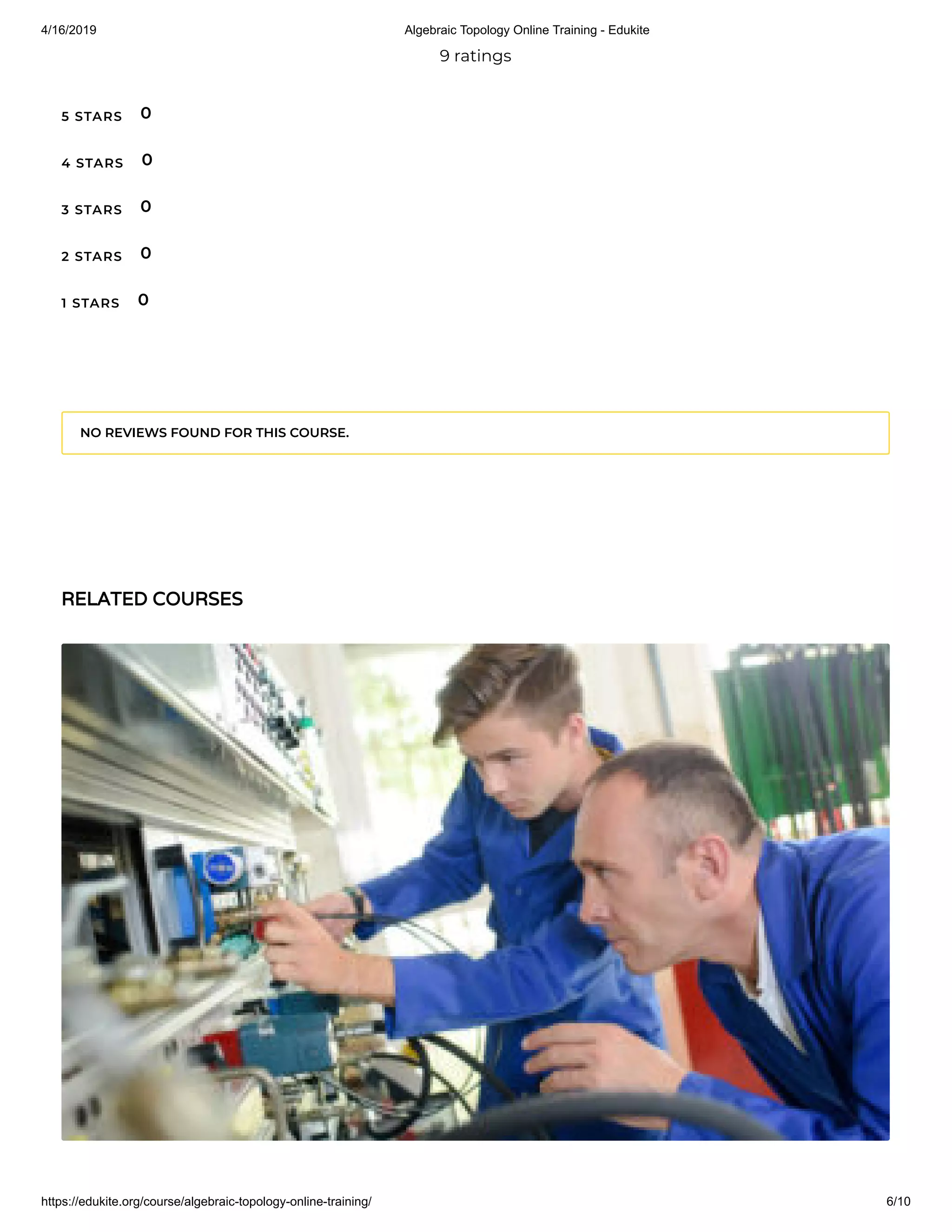 Algebraic Topology Online Training - Edukite | PDF