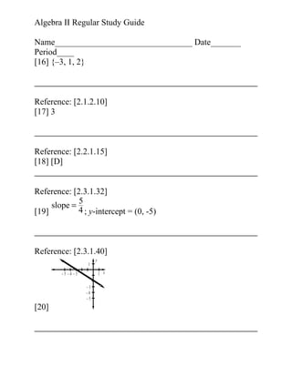 Algebra ii study guide | RTF