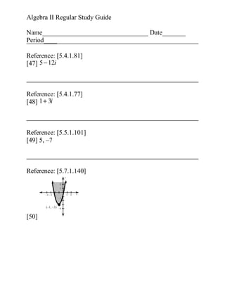 Algebra ii study guide | RTF