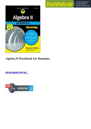 Algebra II Workbook For Dummies | PDF