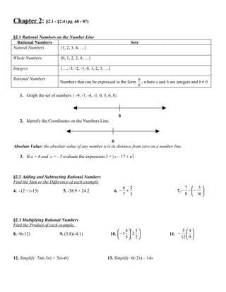 Algebra I Midterm Review | DOC