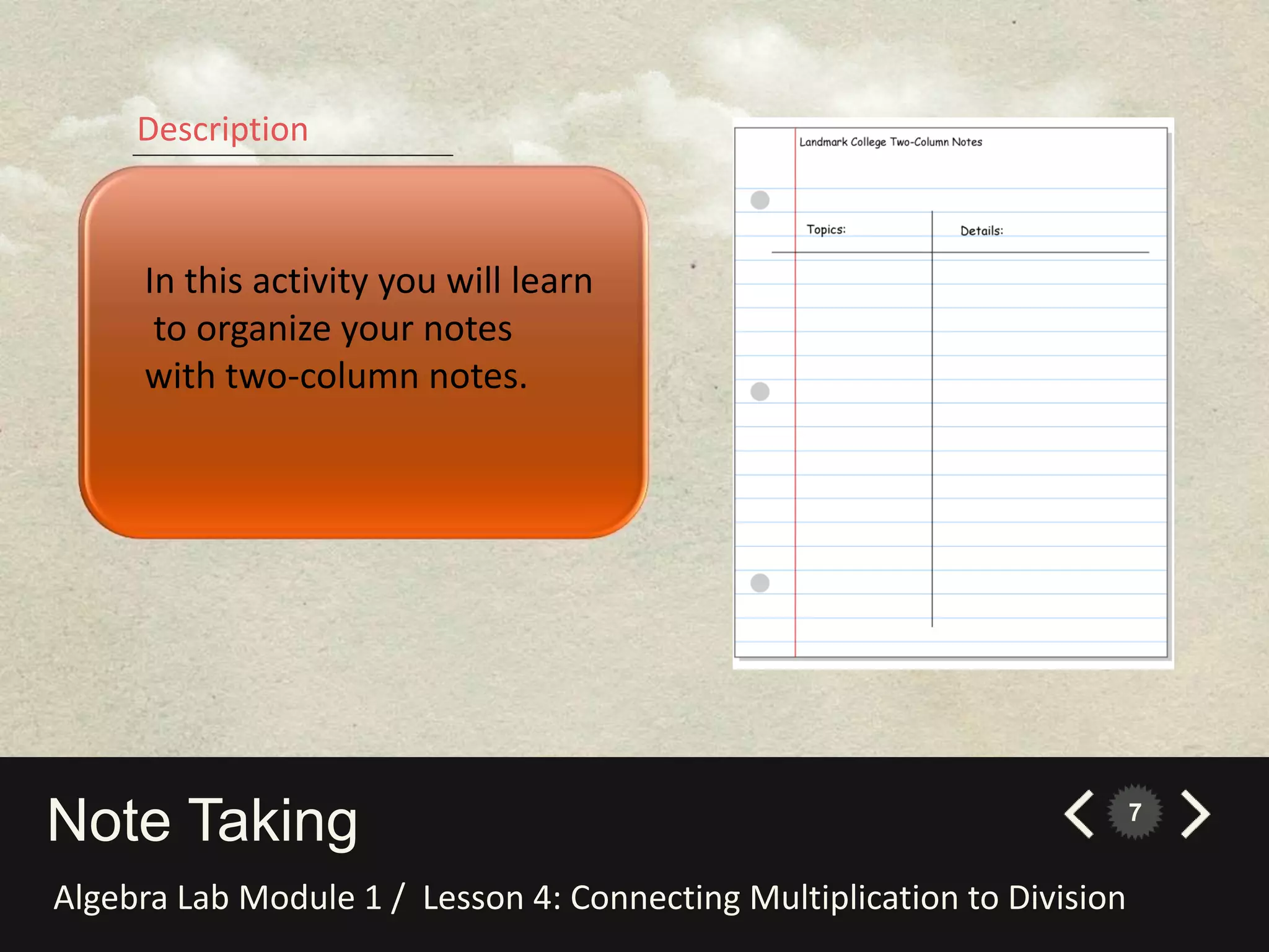Algebra lab.module1.lesson4.mult&div | PPTX | Educational Assessment | Education