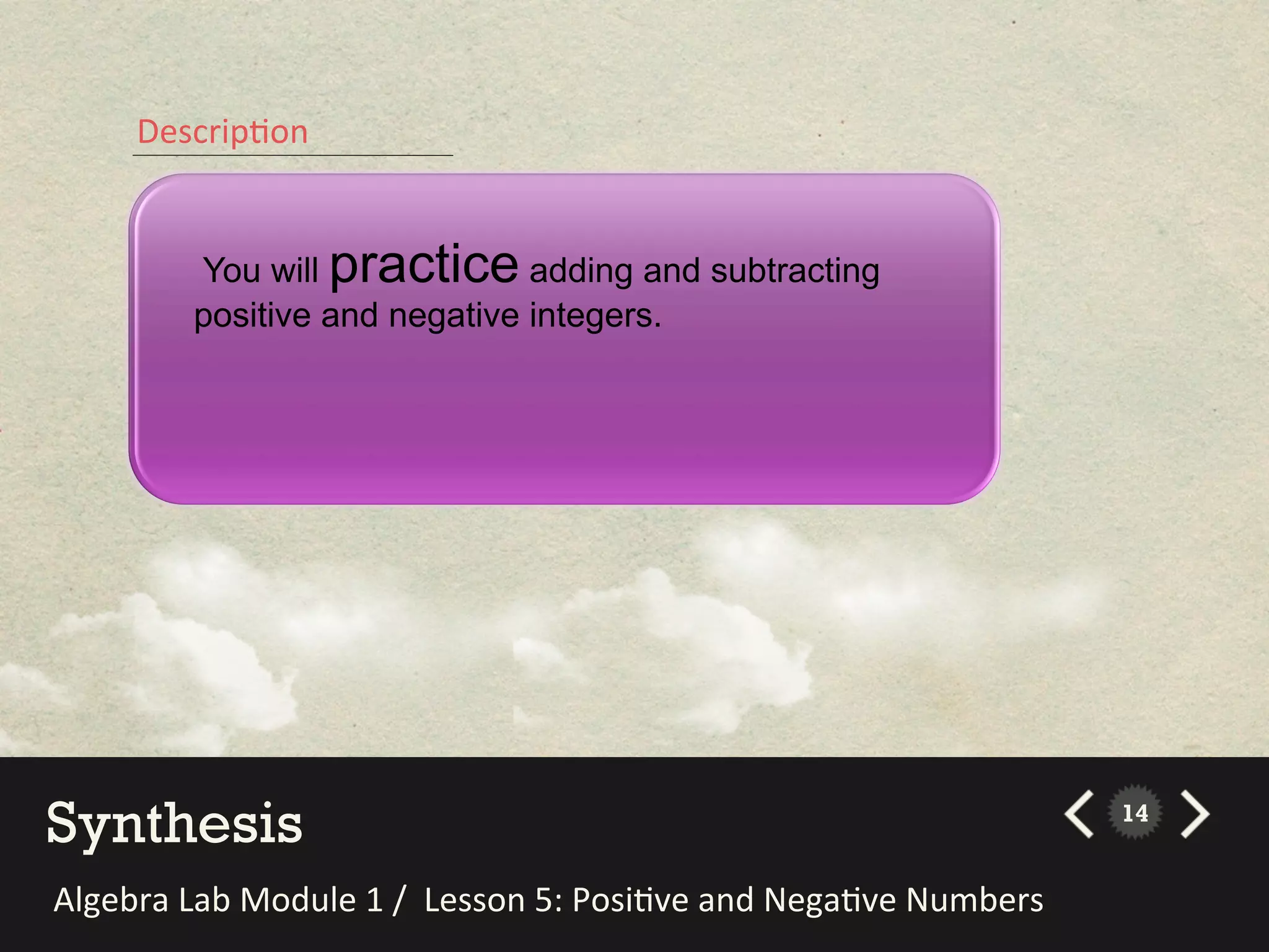 Algebra lab.module1.lesson5.posandneg | PDF | Homework and Study ...