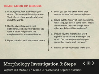 Algebra lab.module1.lesson5.posandneg | PDF