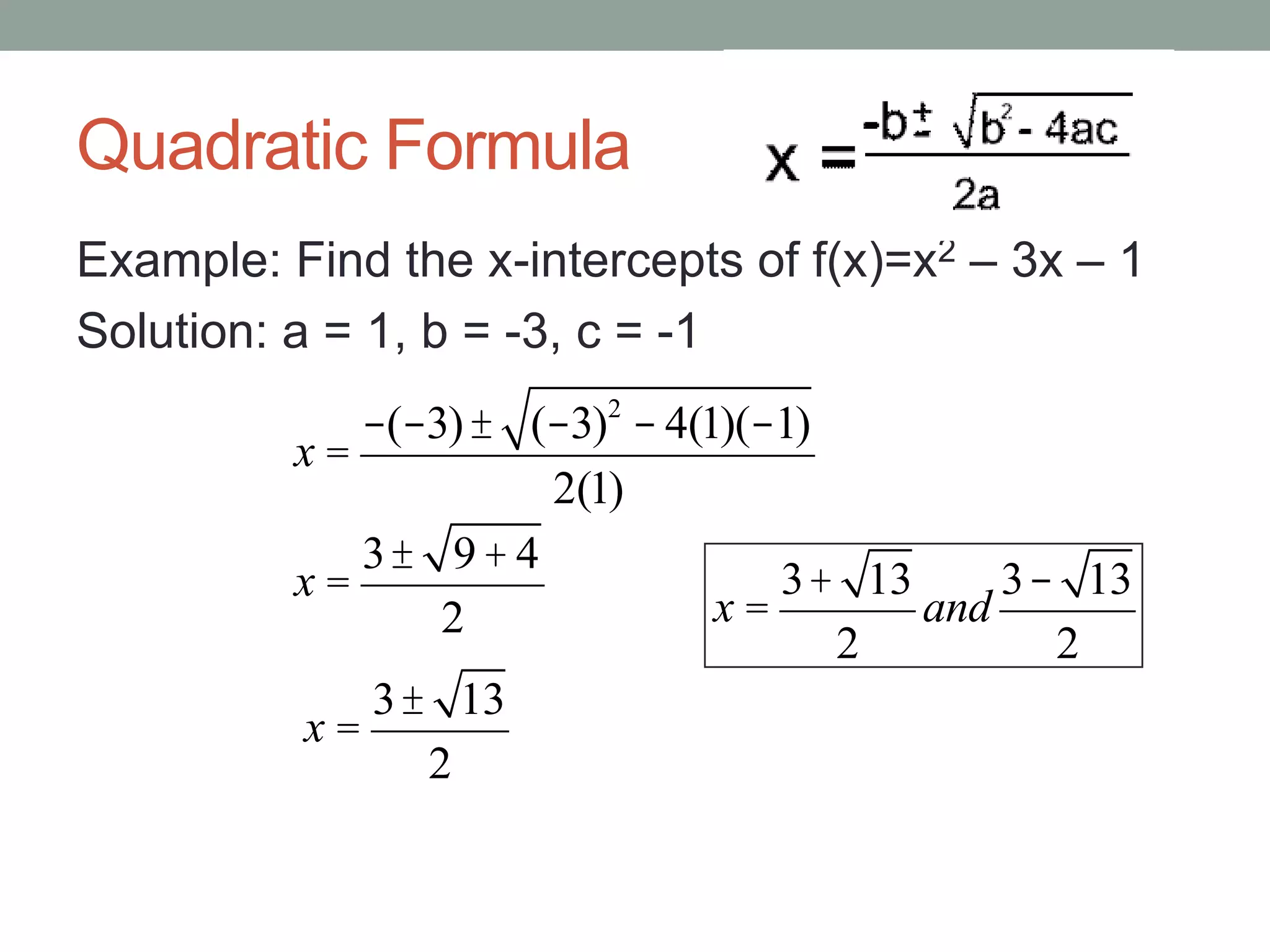 Algebra lesson 4.2 zeroes of quadratic functions | PPT
