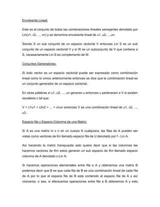Algebra lineal | PDF