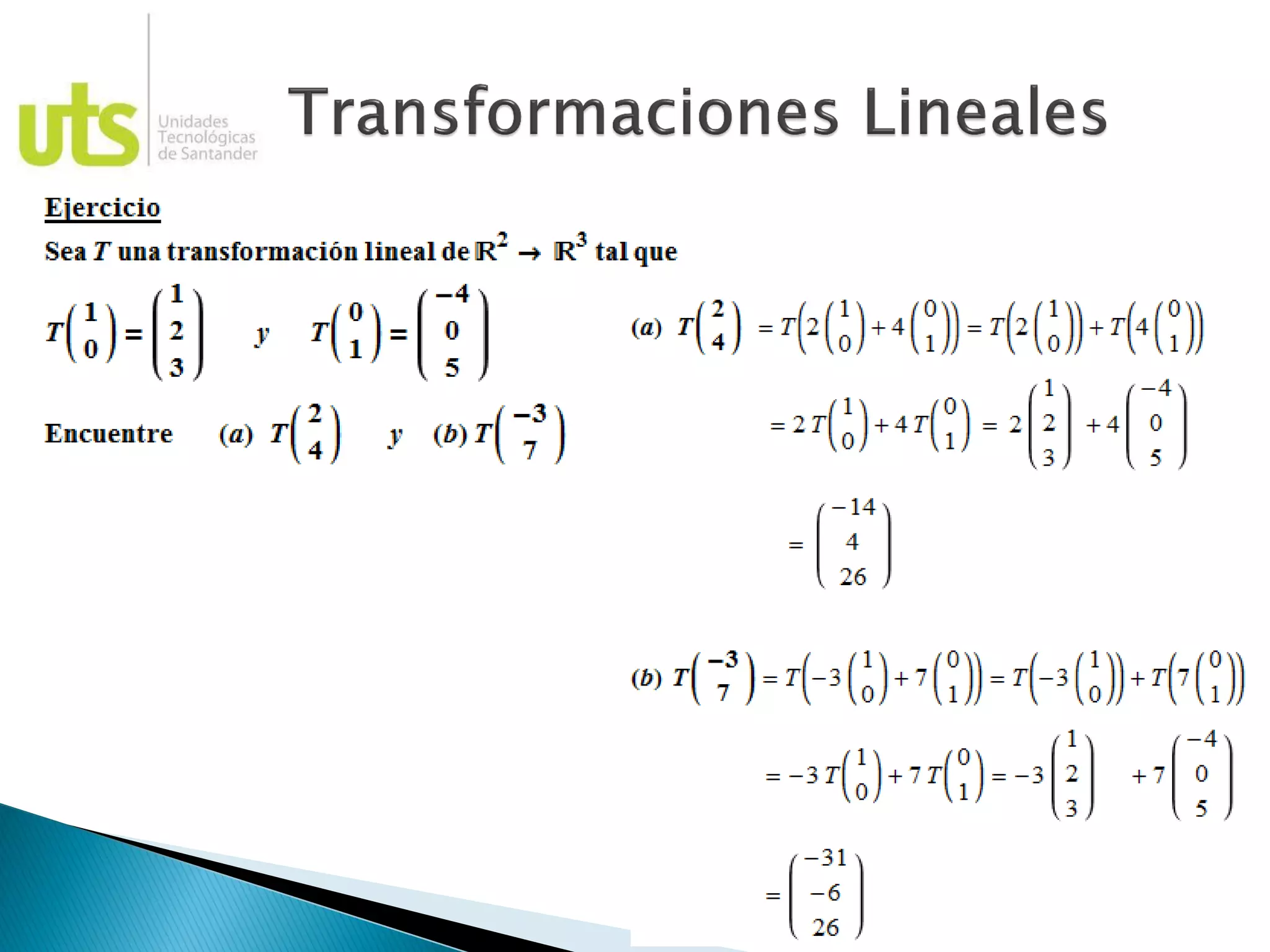 Algebra lineal 3. Transformaciones lineales | PDF