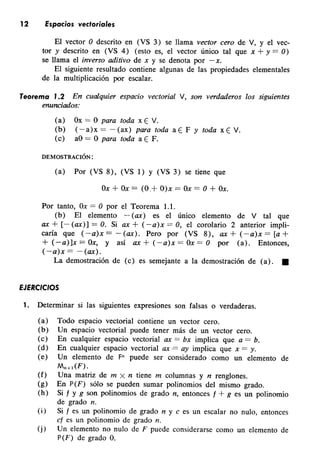 Algebra lineal de friedberg | PDF