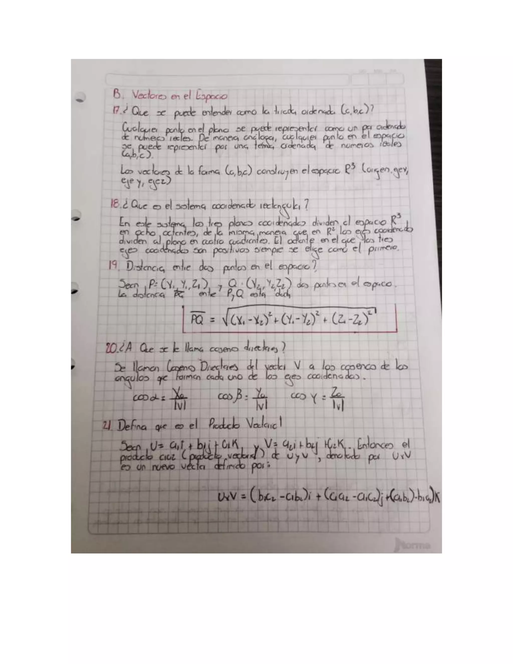 Algebra lineal vectores | DOCX