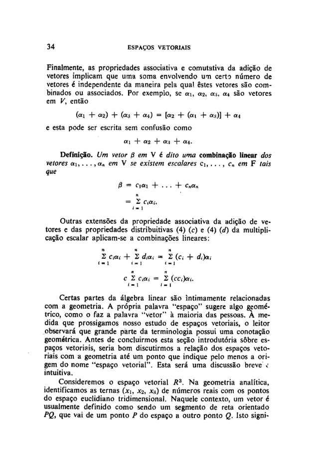 Algebra linear hoffman e kunze | PDF
