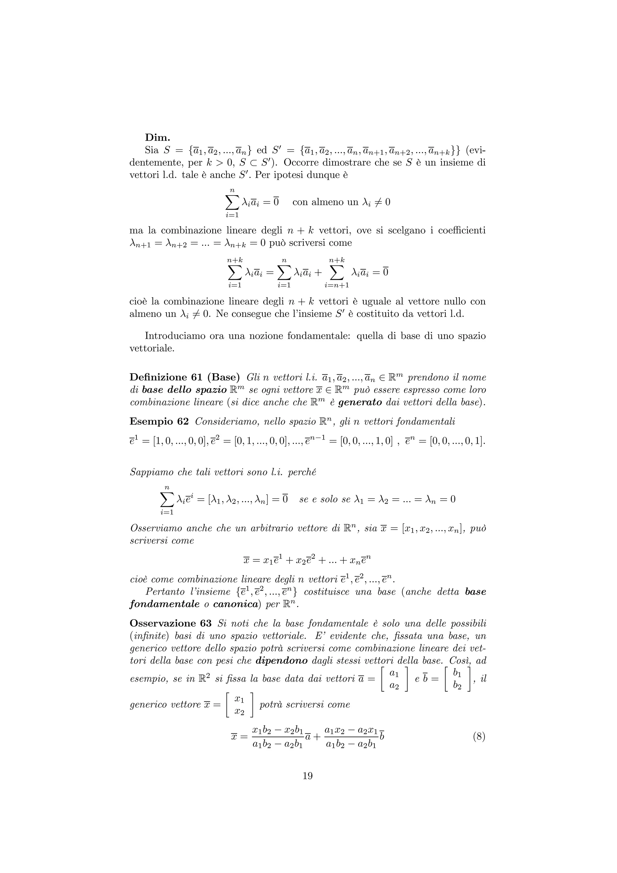 Algebra lineare_1 | PDF