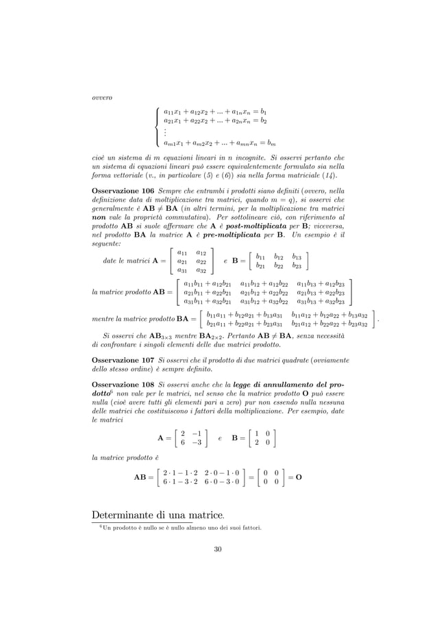 Algebra lineare_1 | PDF