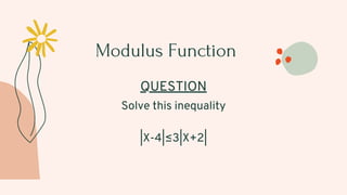Algebra Presentation on Topic Modulus Function and Polynomials | PPT