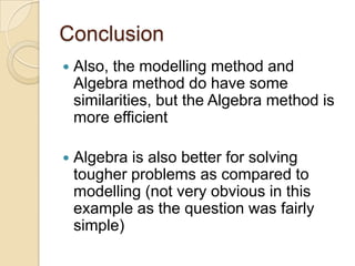 Algebra method | PPT