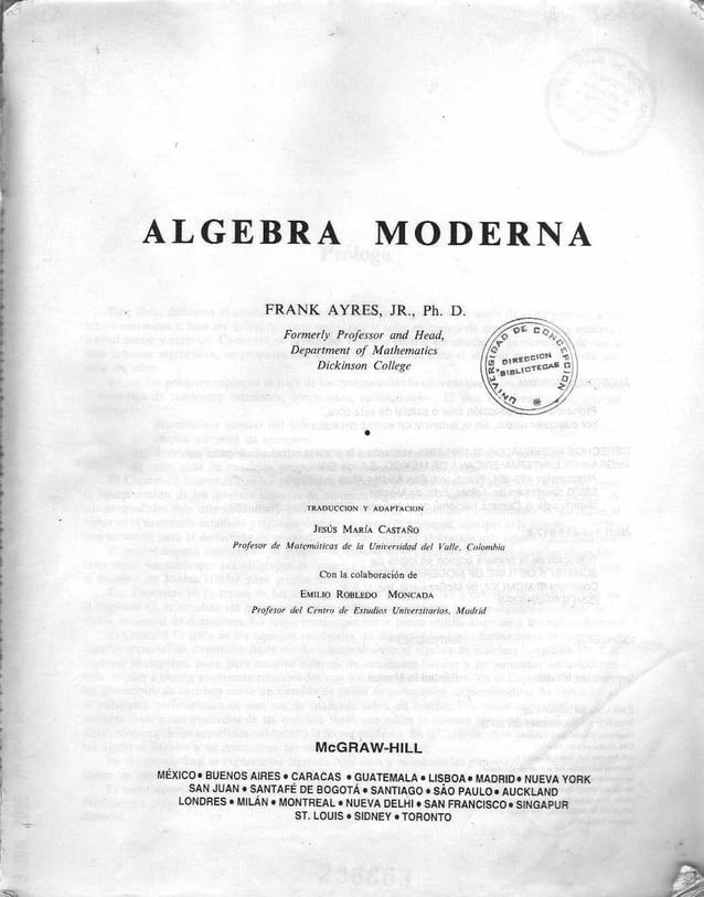 Algebra moderna schaum | PDF
