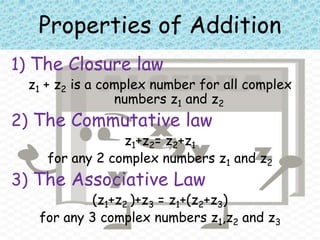 Algebra of complex numbers | PPTX
