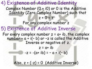 Algebra of complex numbers | PPTX