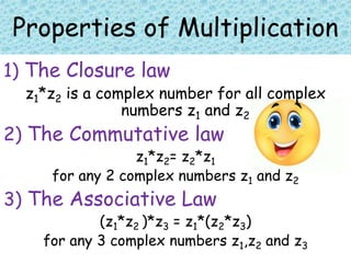 Algebra of complex numbers | PPTX
