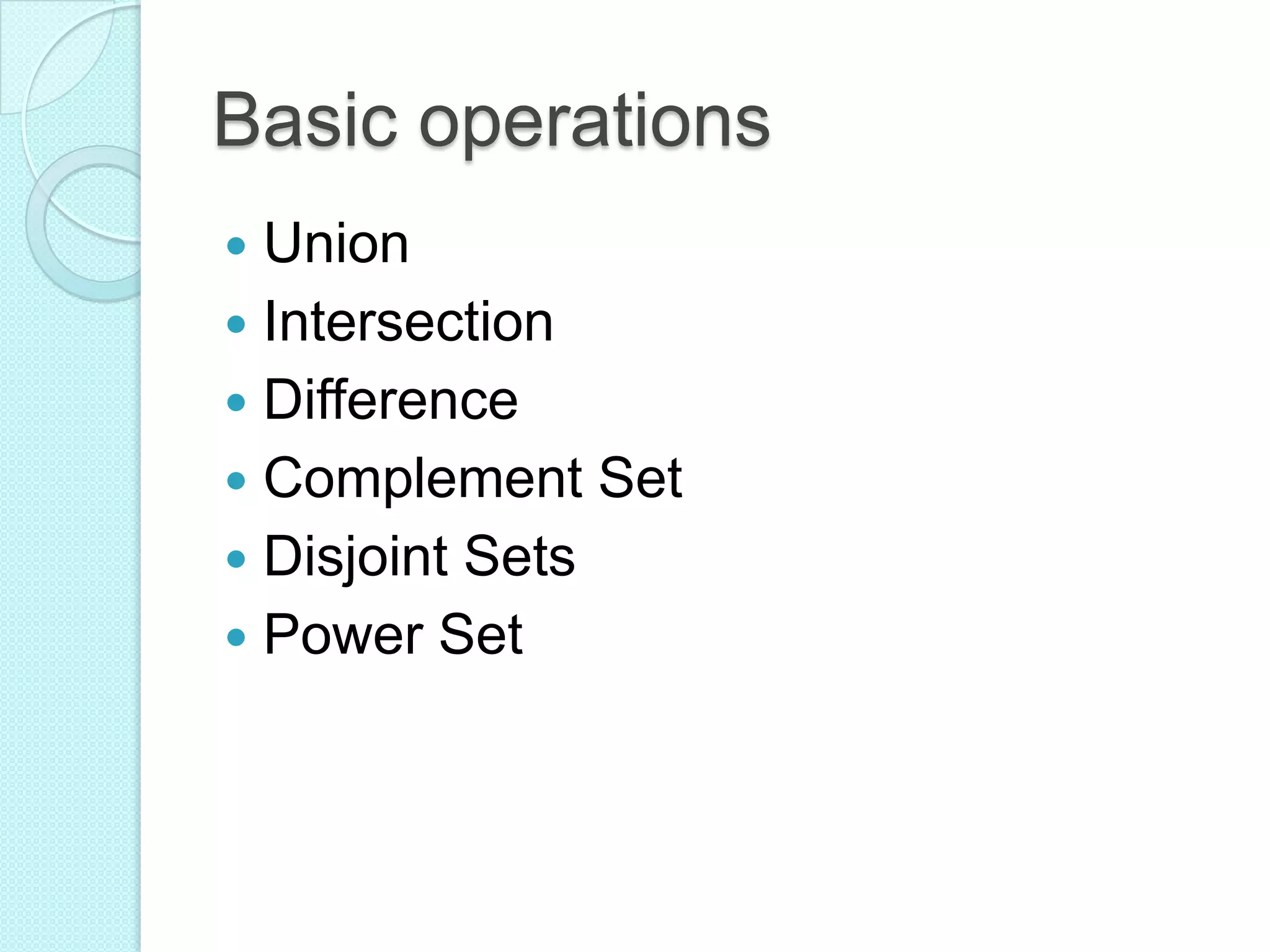 Algebra of sets | PPTX