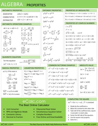 Algebraonline | PDF