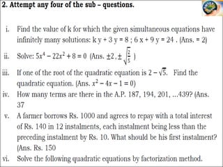 Algebra paper two | PPT