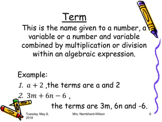 Algebra PowerPoint Mrs. N. Wilson | PPT